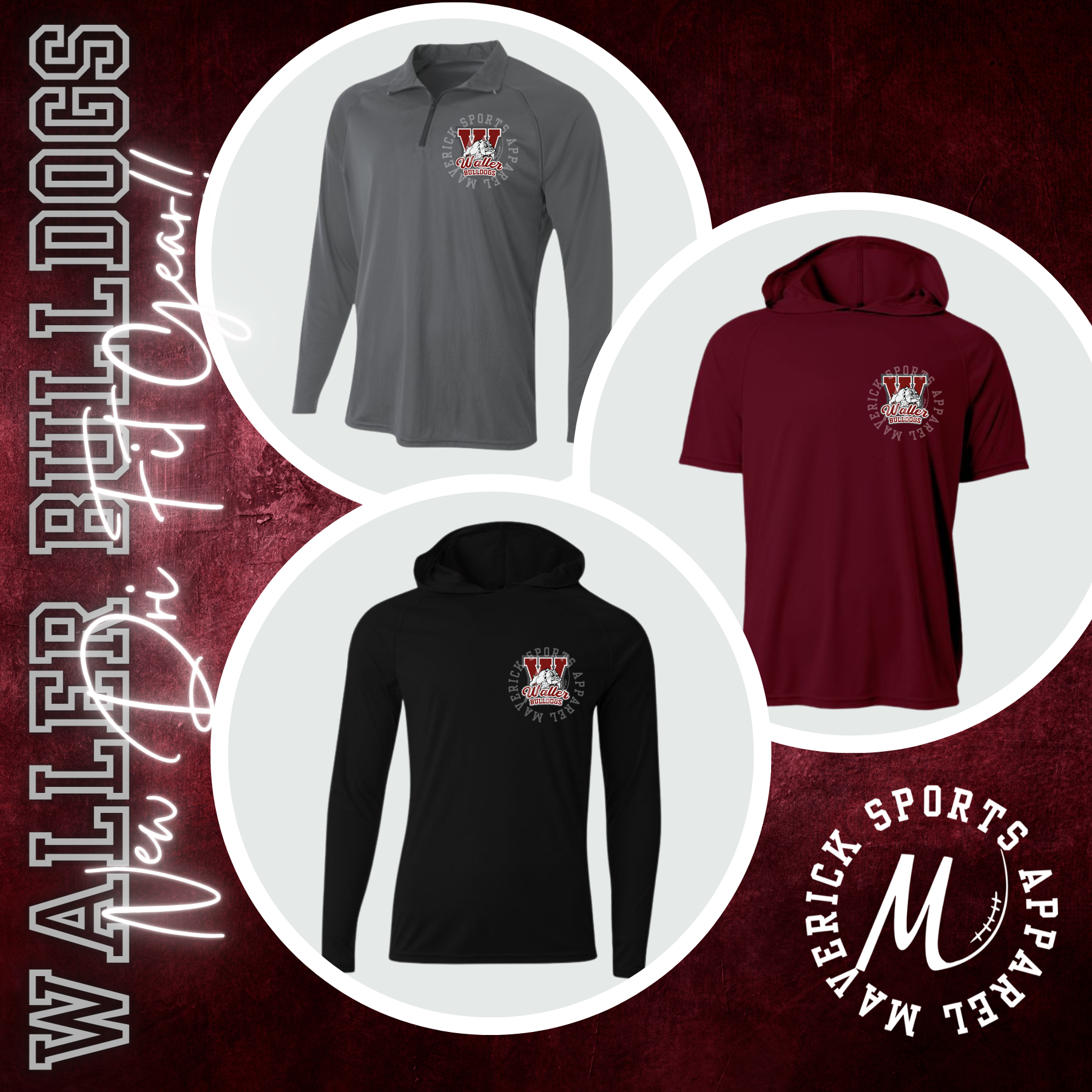 NEW! Waller Bulldogs Dri Fit Gear – Maverick Sports Apparel